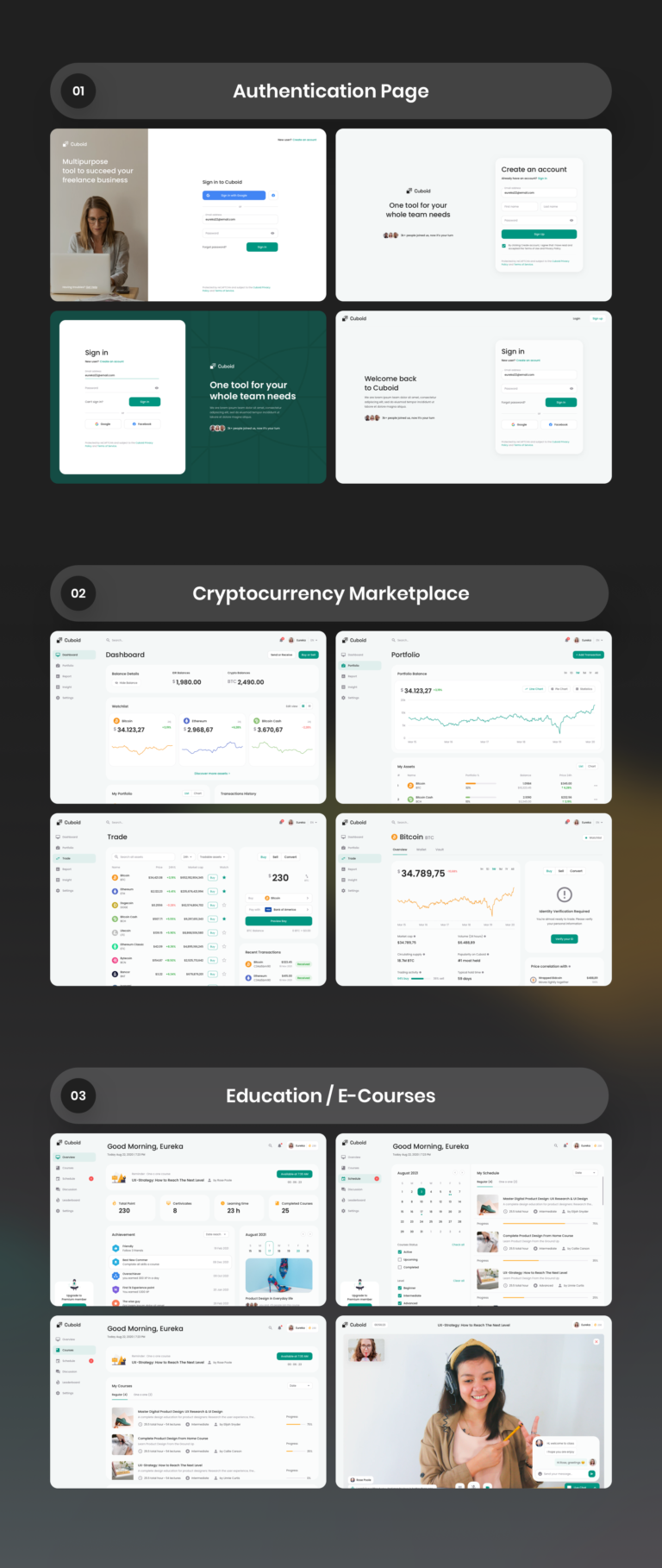 Cuboid Multi Purpose Dashboard UI Kit | Designspace