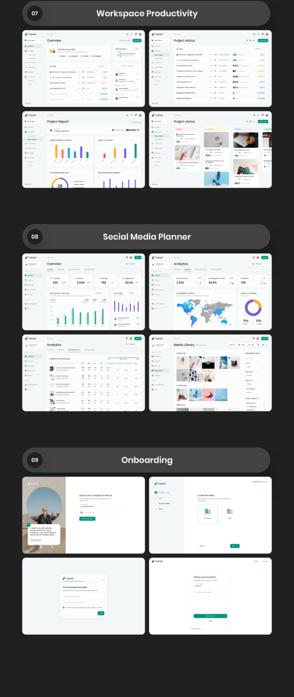 Cuboid Multi Purpose Dashboard UI Kit | Designspace