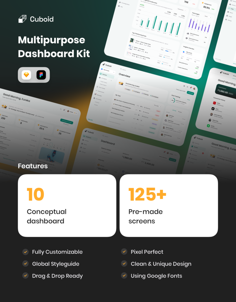 Cuboid Multi Purpose Dashboard UI Kit | Designspace
