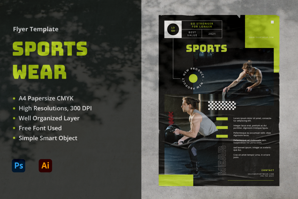 Sport Wear Flyer Poster | Designspace