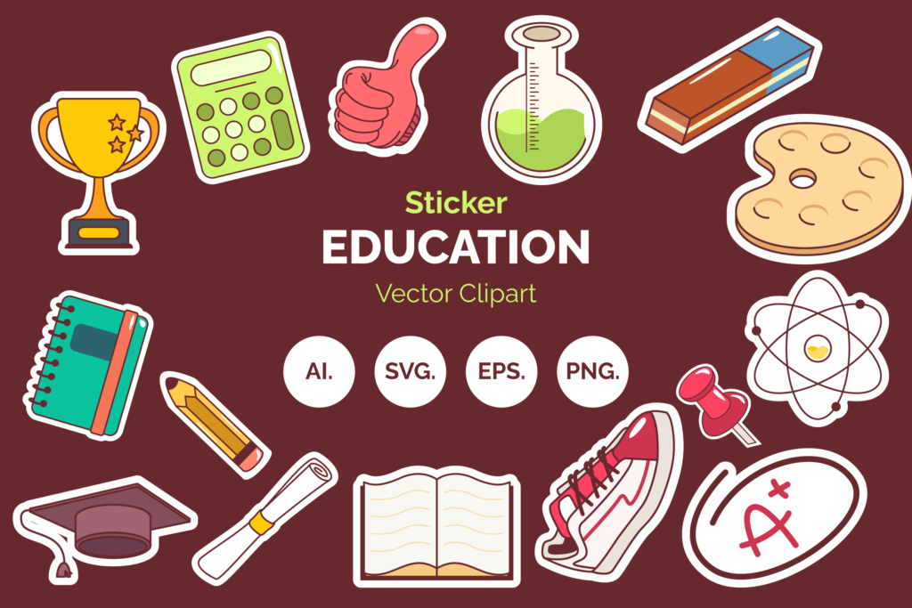 Sticker Education Clipart | Designspace