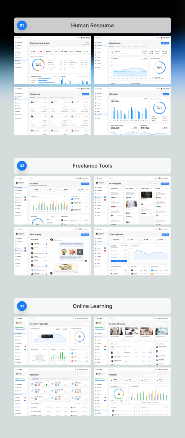 Prism Dashboard UI Kit | Designspace