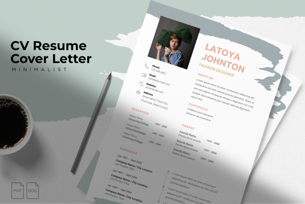 Latoya Johnston - CV Resume Template | Designspace