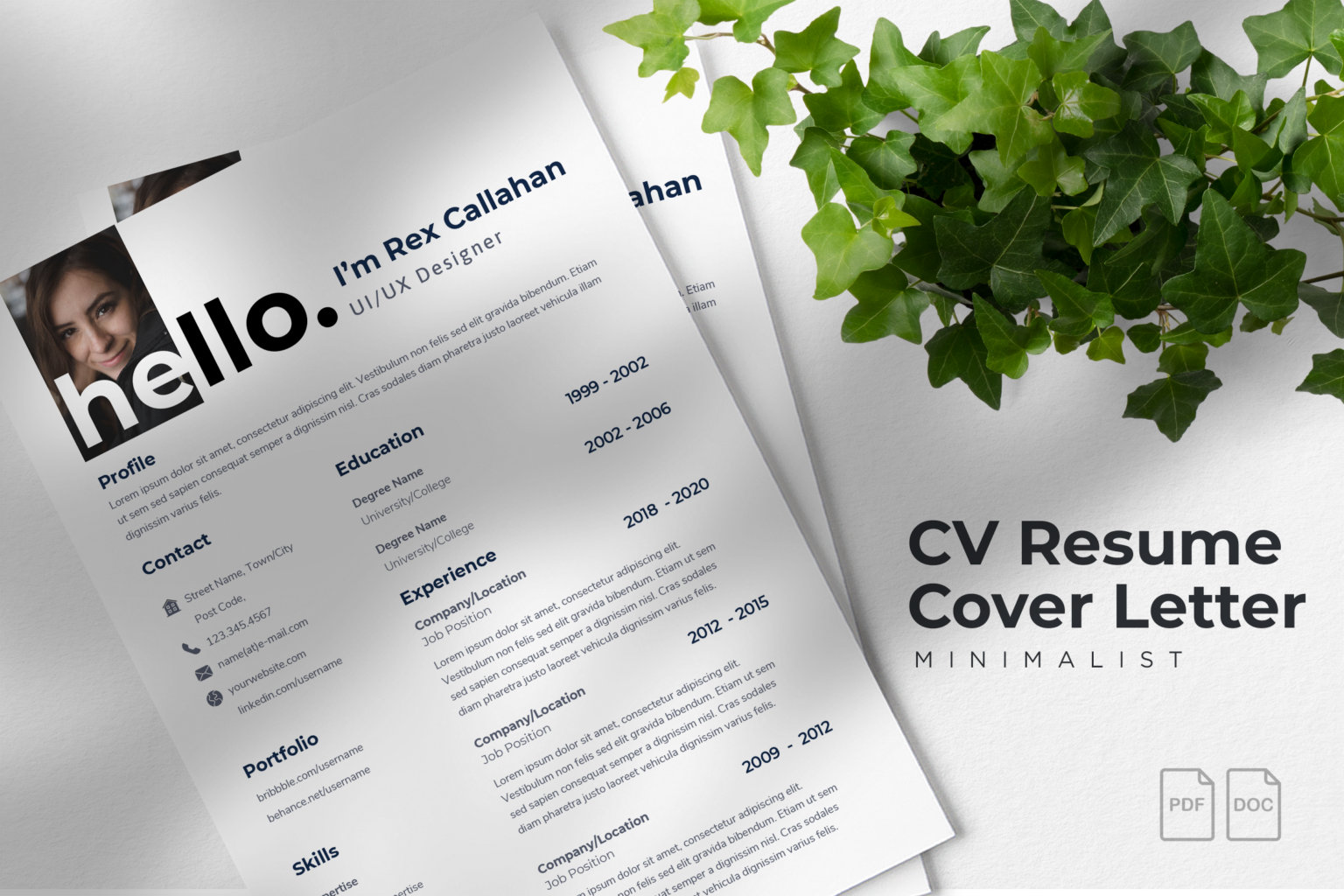 Rex Callahan - CV Resume Template.zip | Designspace