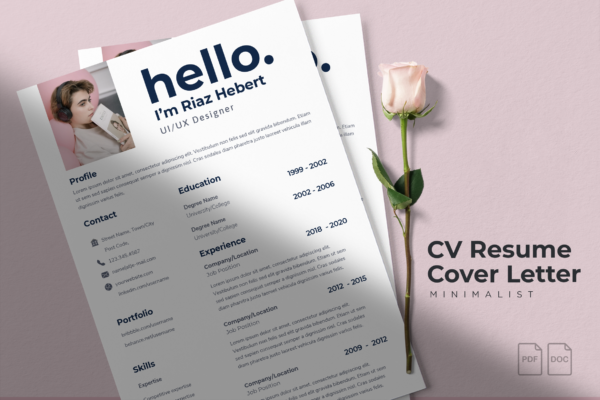 Riaz Hebert - CV Resume Template | Designspace