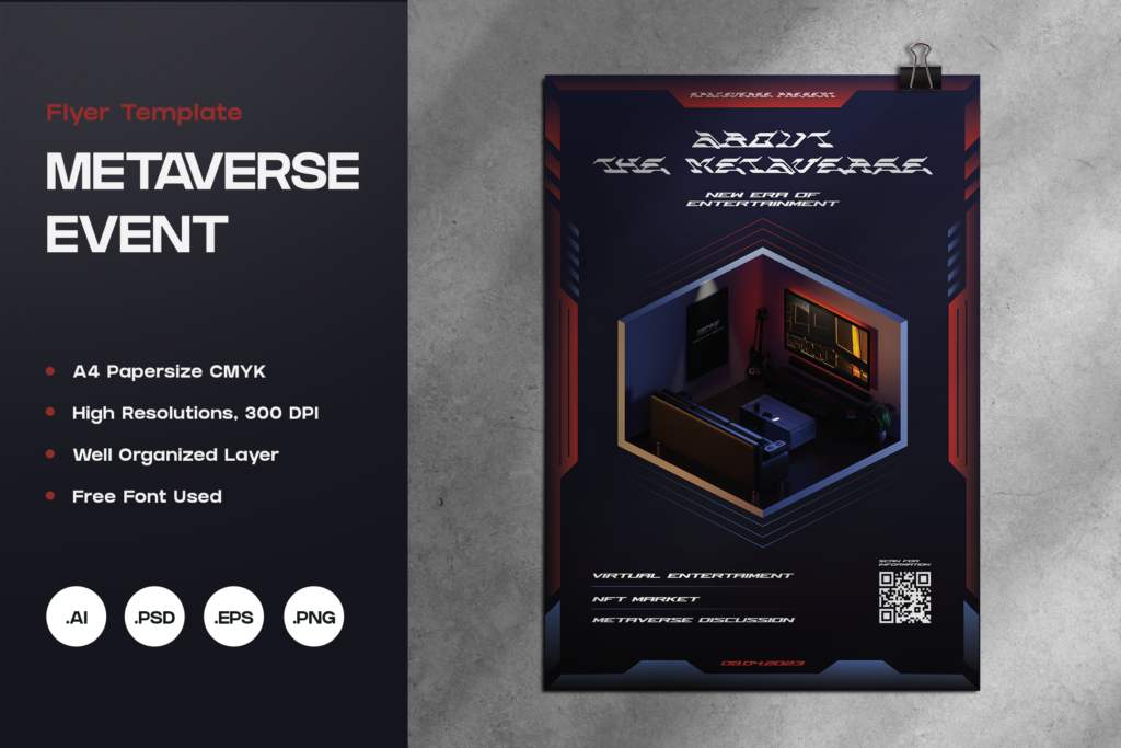 Template Flyer Metaverse Event | Designspace
