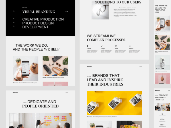 Generix: Creative Agency Landing Page UI Kit - Designspace