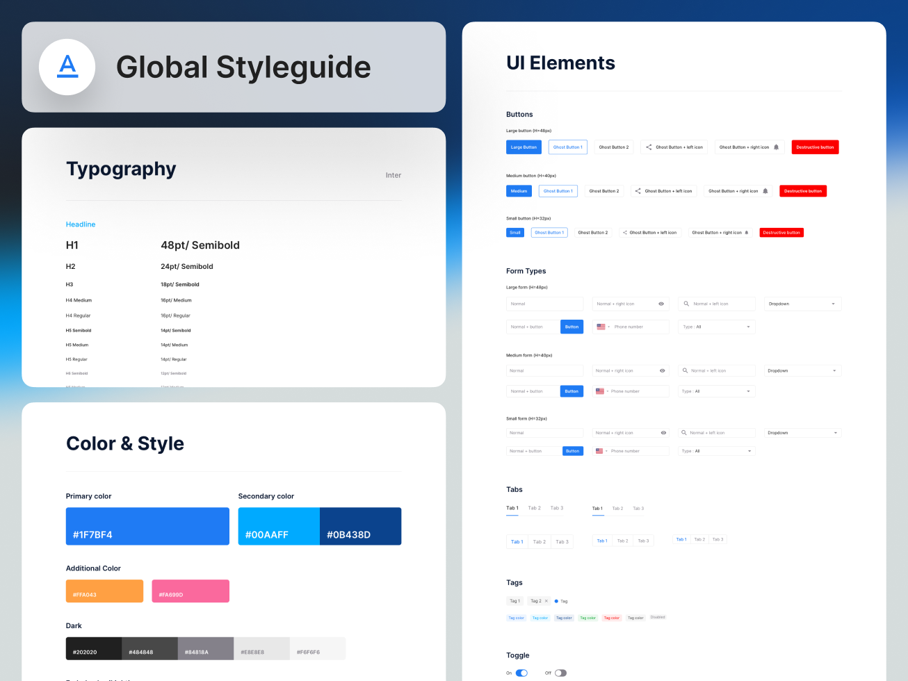 Prism Dashboard UI Kit - Designspace